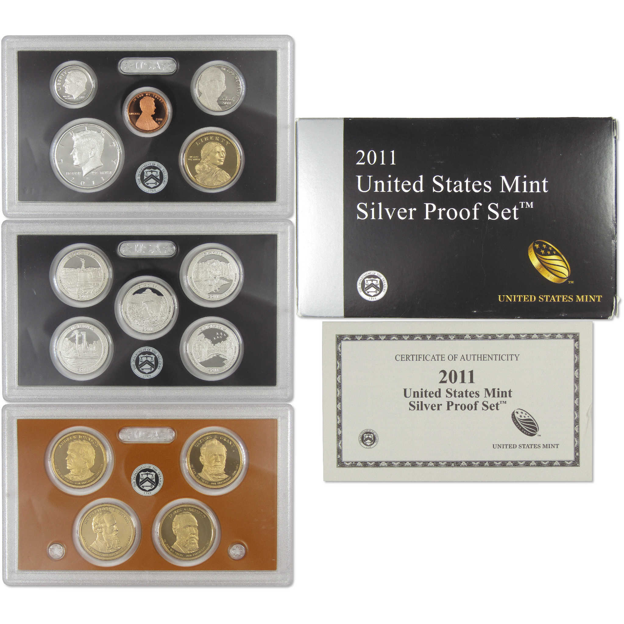 2011 Silver Proof Set U.S. Mint Original Government Packaging OGP COA