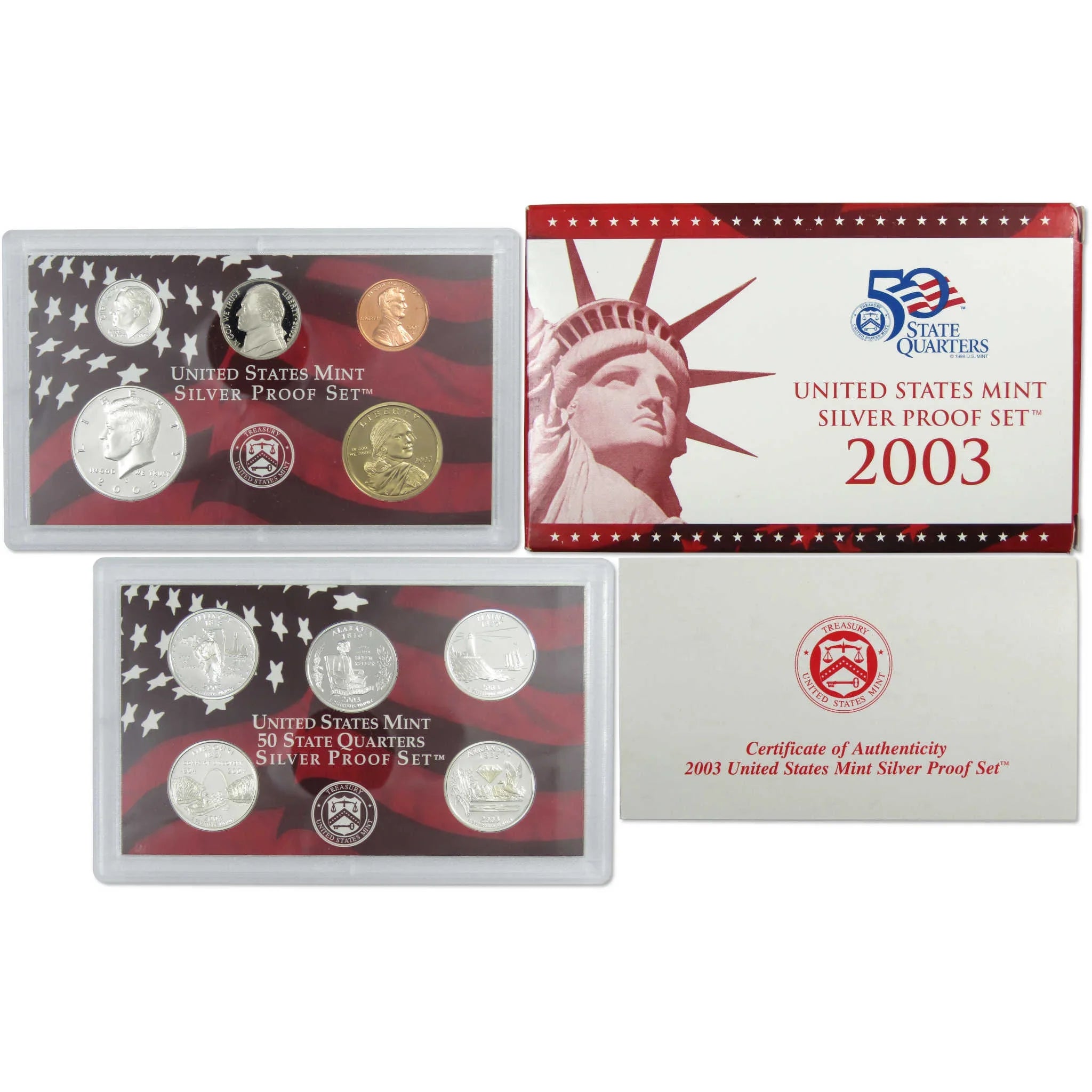 2003 Silver Proof Set U.S. Mint Original Government Packaging OGP COA