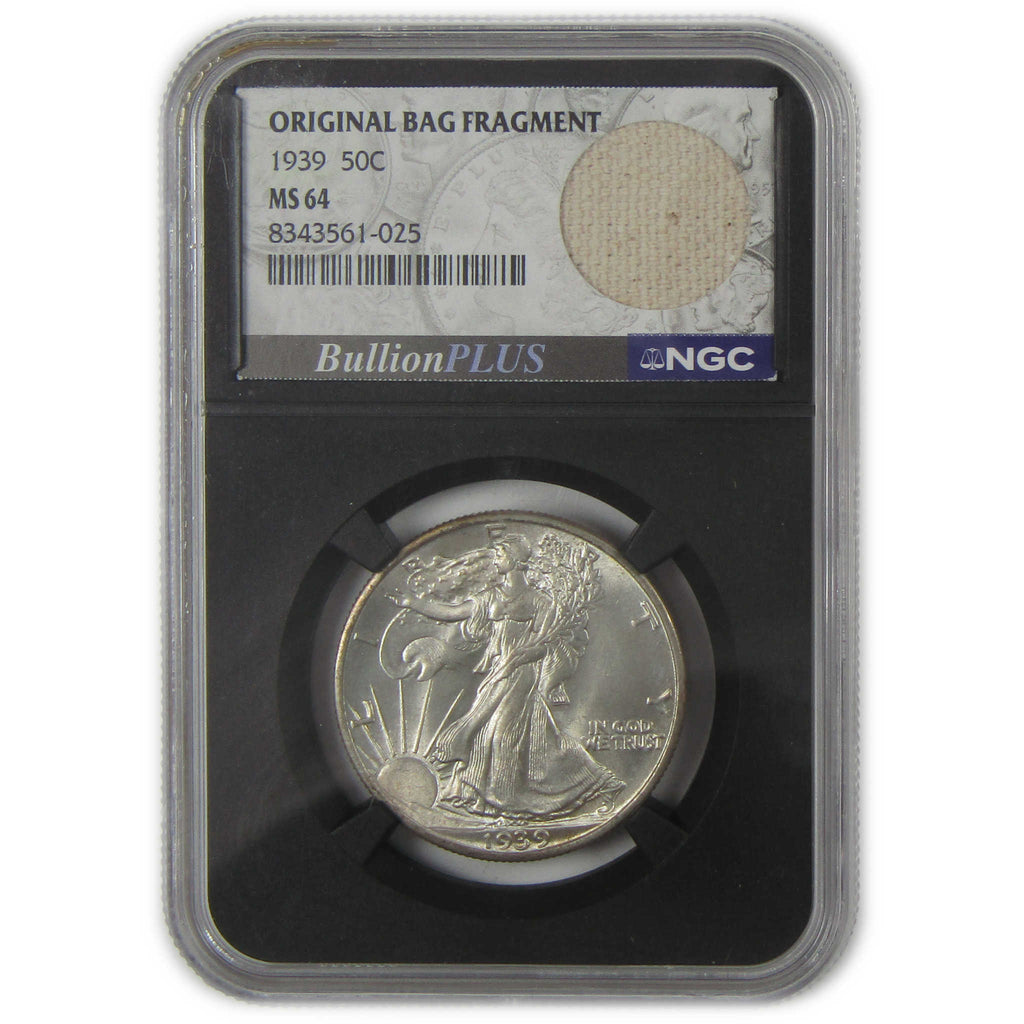 1939 Liberty Walking Half Dollar MS 64 NGC Bag Fragment SKU:I23564