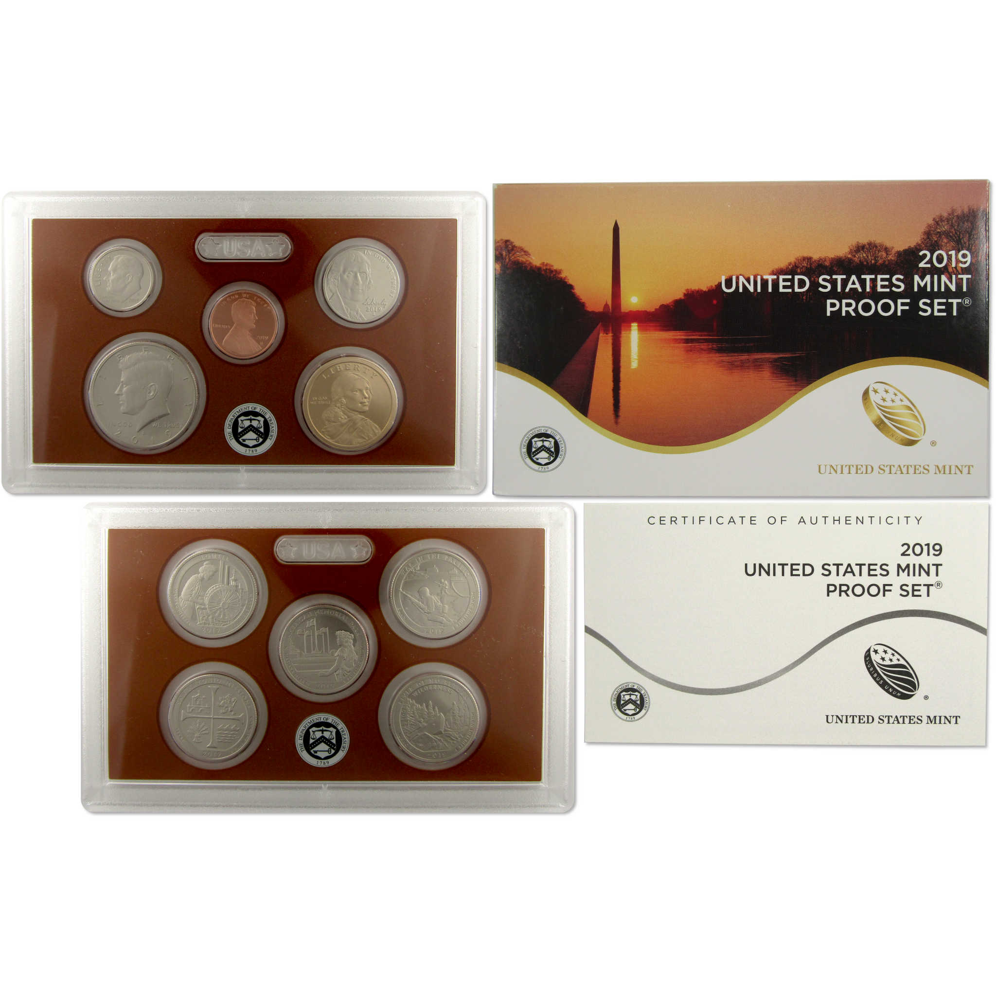 2019 Clad Proof Set U.S. Mint OGP COA No West Point Proof Penny