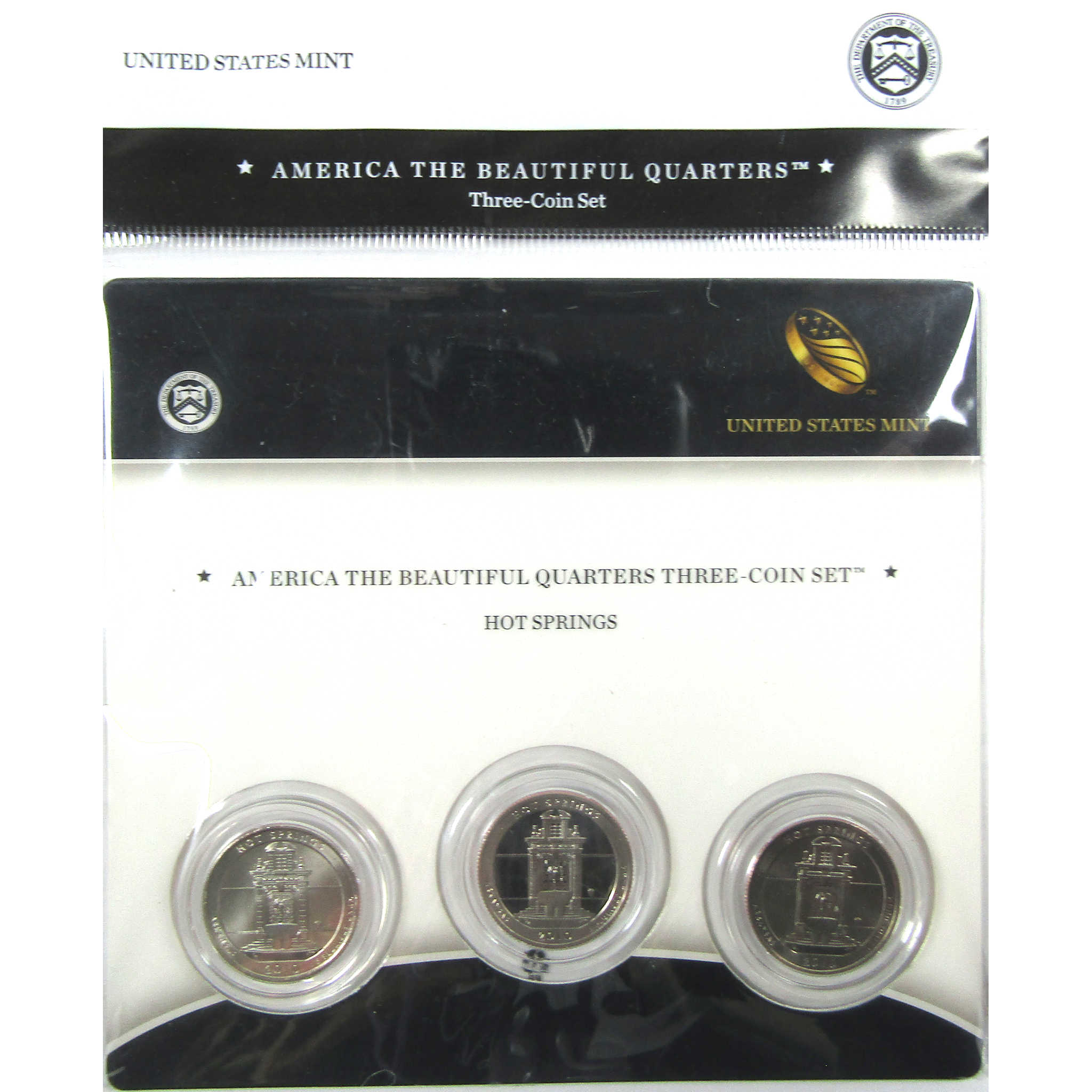 2010 Hot Springs America the Beautiful Quarters 3-Coin Set SKU:CPC9010
