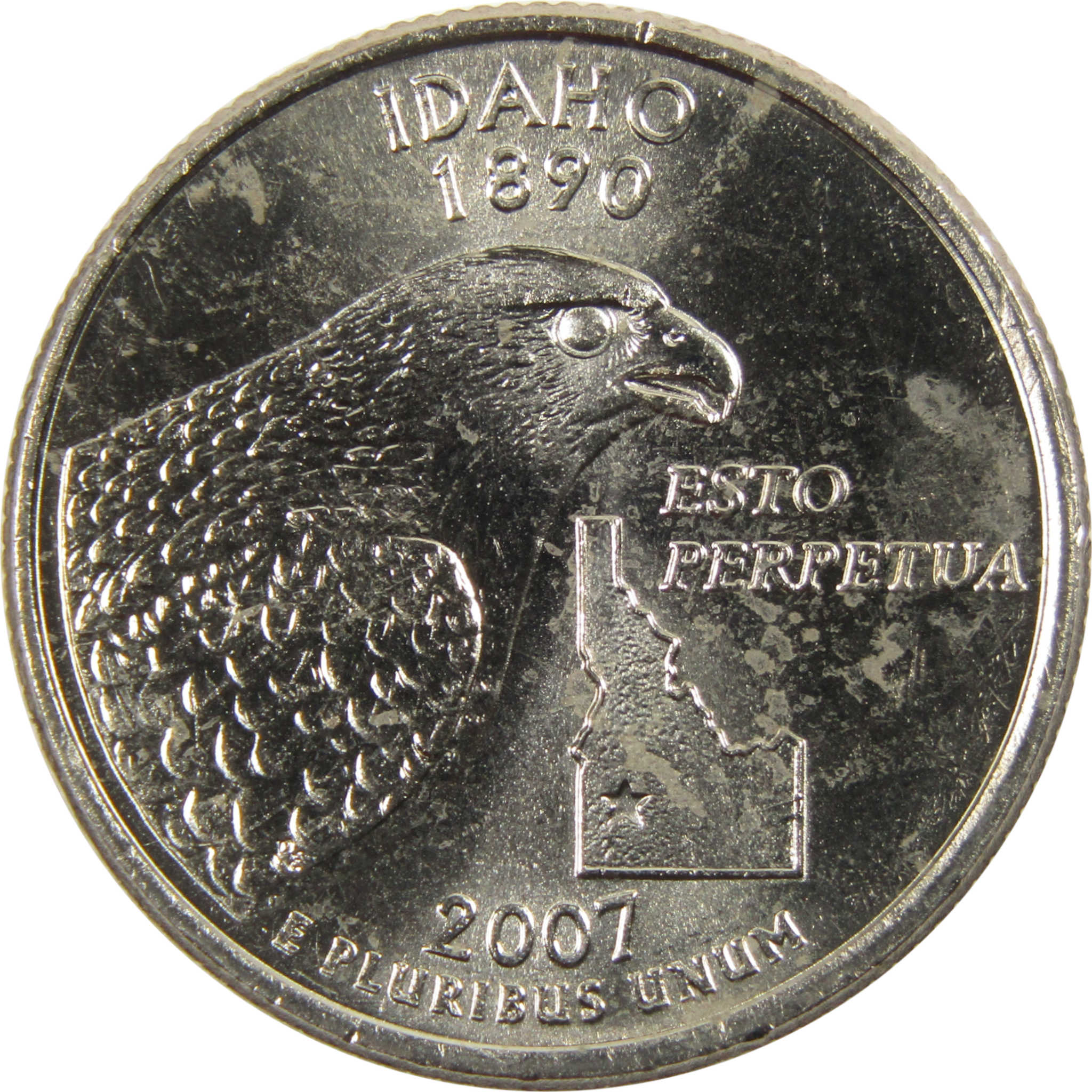 2007 P Idaho State Quarter BU Uncirculated Clad 25c Coin