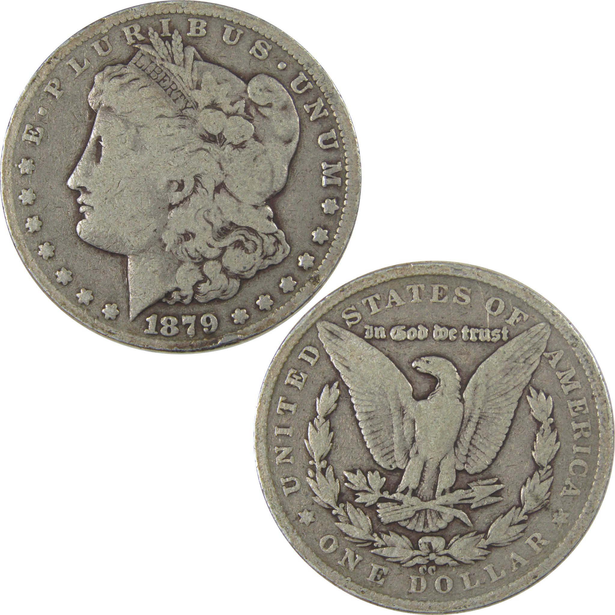 1879 CC Morgan Dollar VG Very Good Details Silver $1 Coin SKU:CPC1060