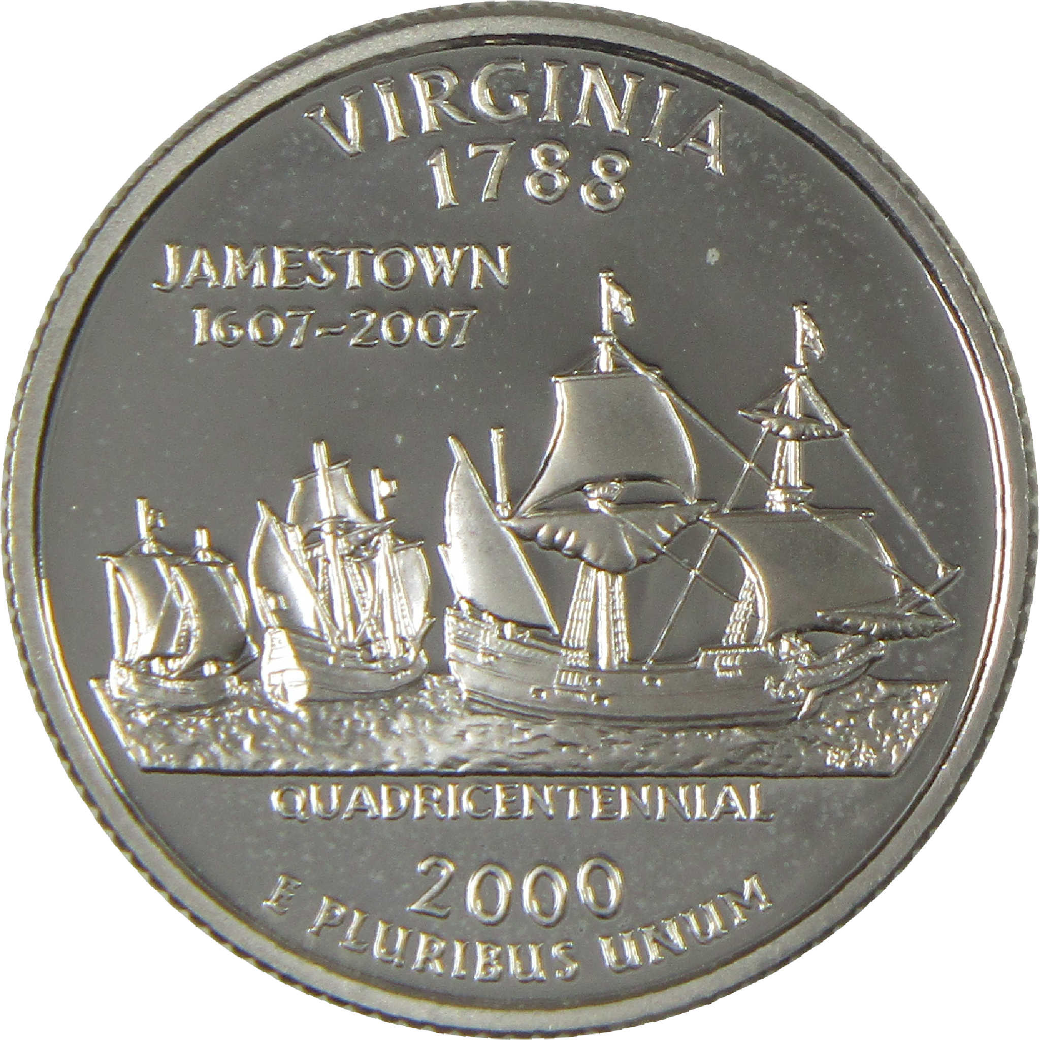 2000 S Virginia State Quarter Choice Proof Silver 25c Coin