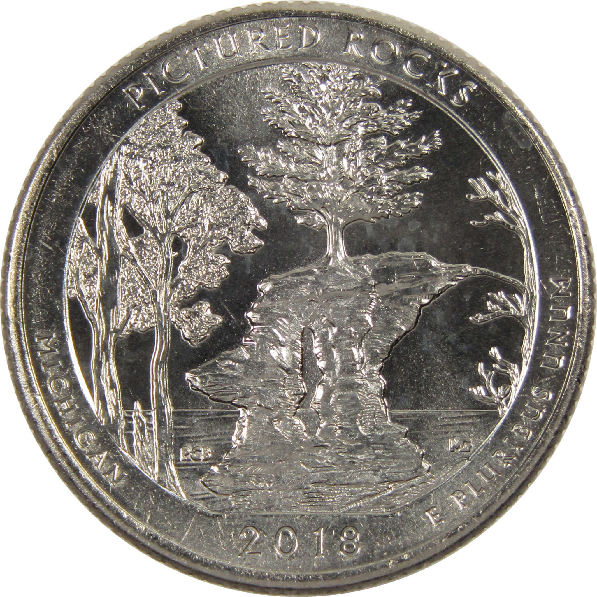2018 P Pictured Rocks National Park Quarter BU Uncirculated Clad Coin