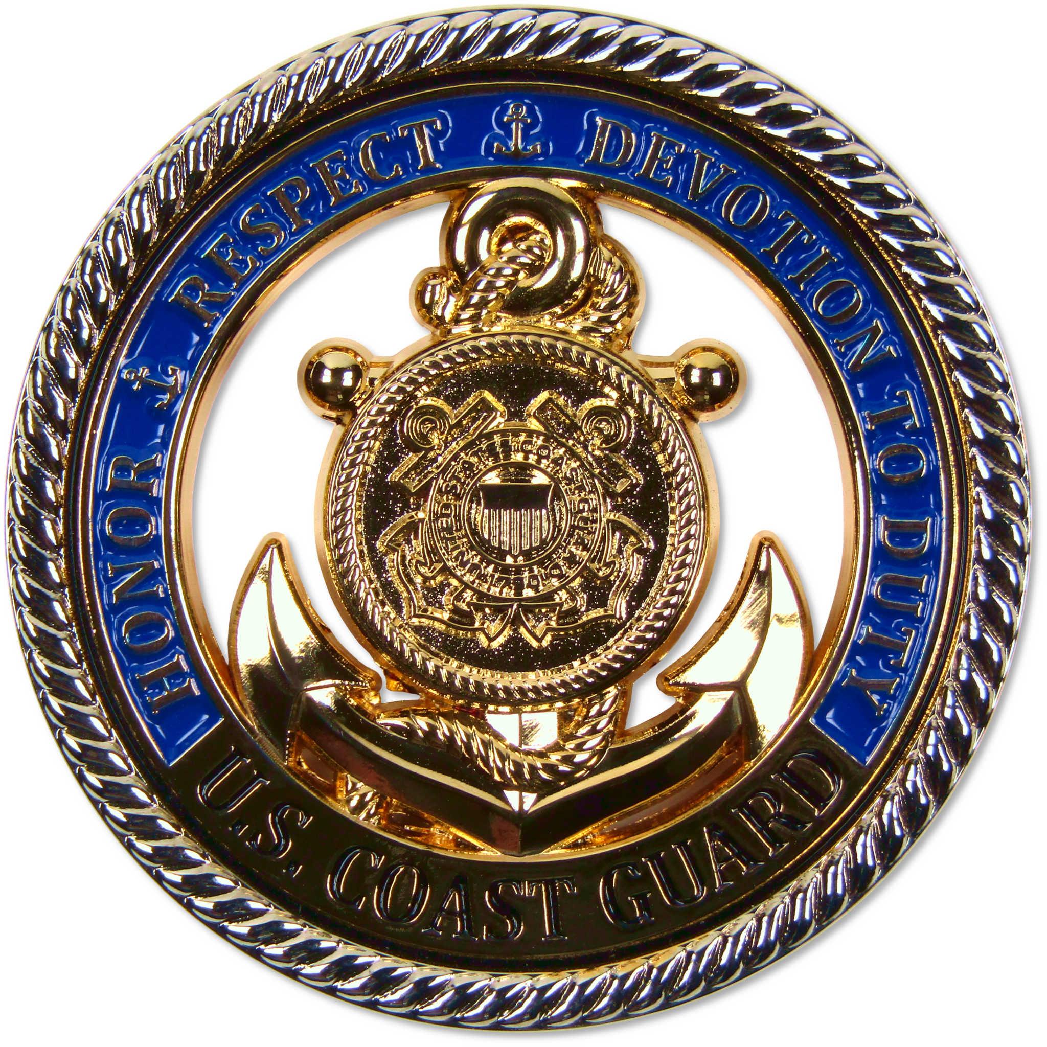 United States Coast Guard Challenge Coin Brass Enameled Coloring