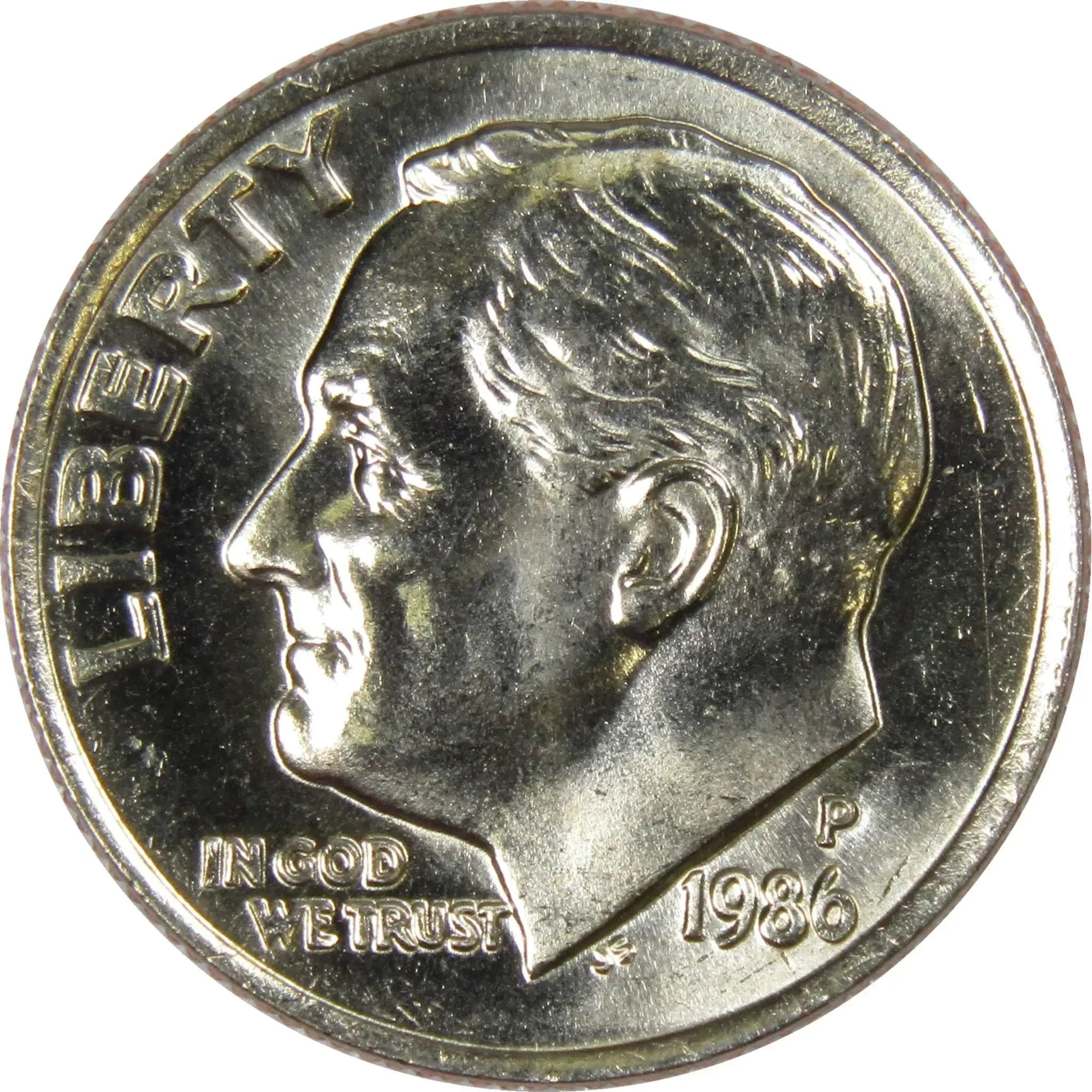 1986 P Roosevelt Dime BU Uncirculated Mint State 10c US Coin Collectible